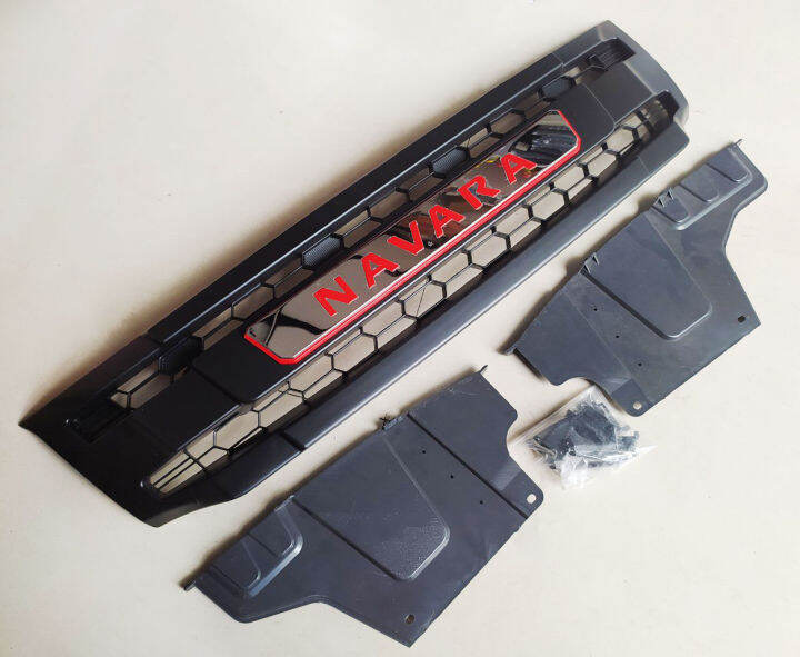 Nissan Navara NP300 2015 to 2020 Red Font Front Black Grill | Lazada PH
