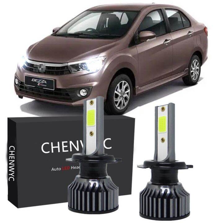 6000K LED Headlight Bulbs (40w) set of 2 for Perodua Bezza 1st Gen 2014 ...