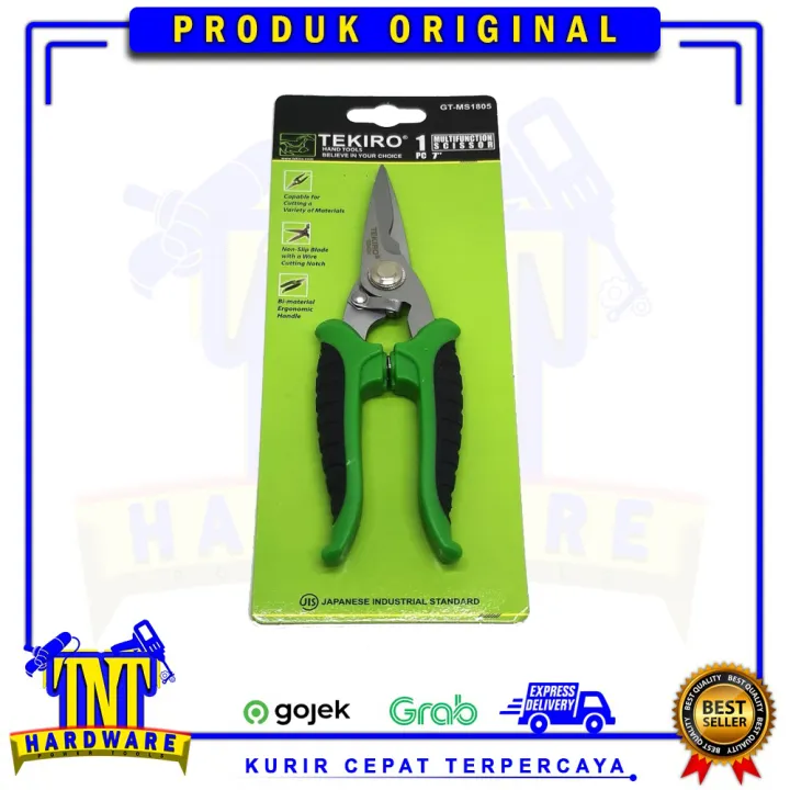 TEKIRO Gunting Multifungsi 7 inch Seng Plat Holo Baja Ringan Serbaguna | Lazada Indonesia