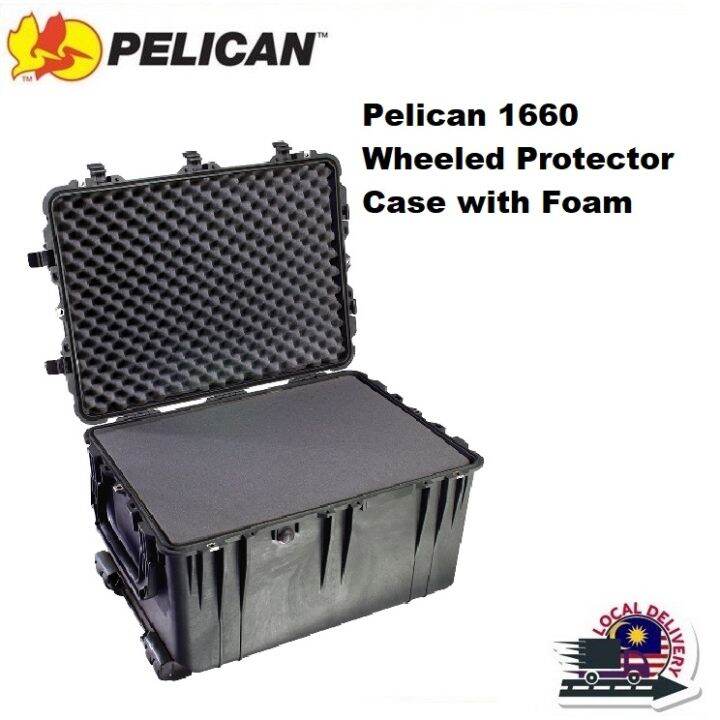 Pelican 1660 Wheeled Protector Case with Foam(ReadyStock) | Lazada