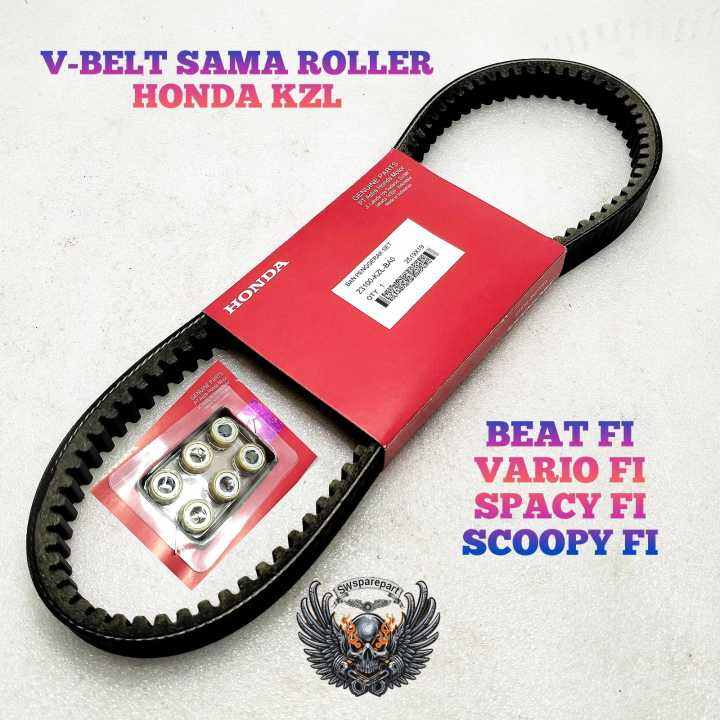 V-BELT SAMA ROLLER HONDA KZL BEAT FI SPACY SCOOPY VARIO 110 VAN BELT ...