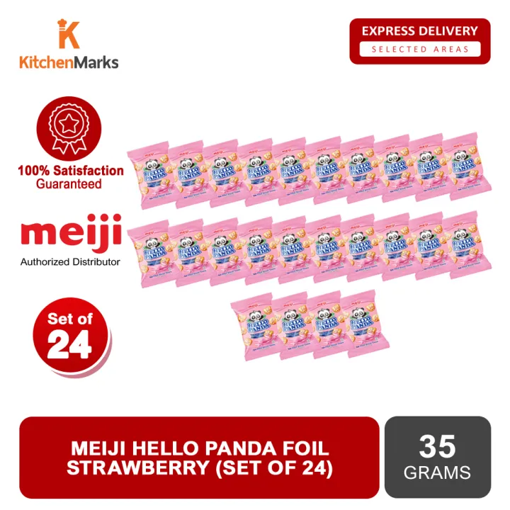 Meiji Hello Panda Foil Strawberry 35g (Set of 24) | Lazada PH