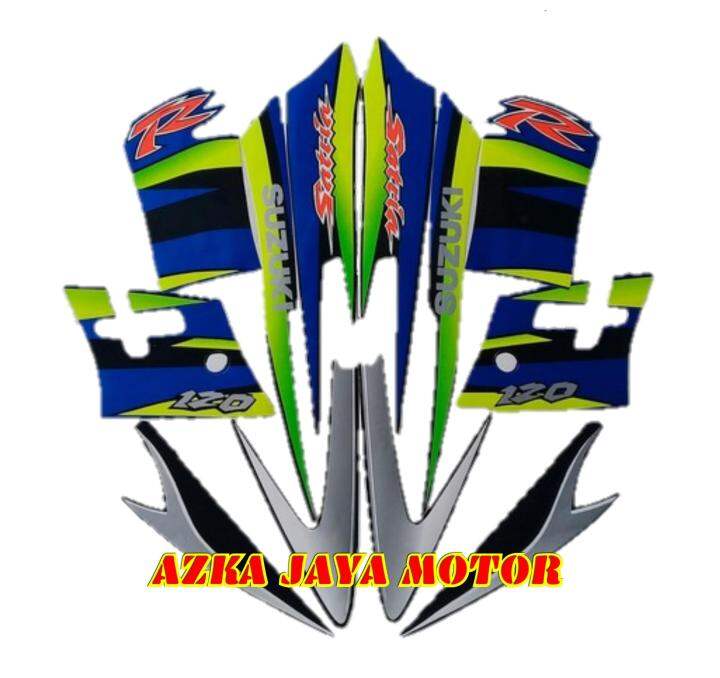 Sticker - Striping Suzuki Satria Hiu Malaysia LSCM warna biru hitam ...