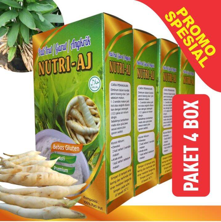 Paket 4 Box Pati Irut-Garut-Angrik-Premium- Original -Bebas Gluten ...