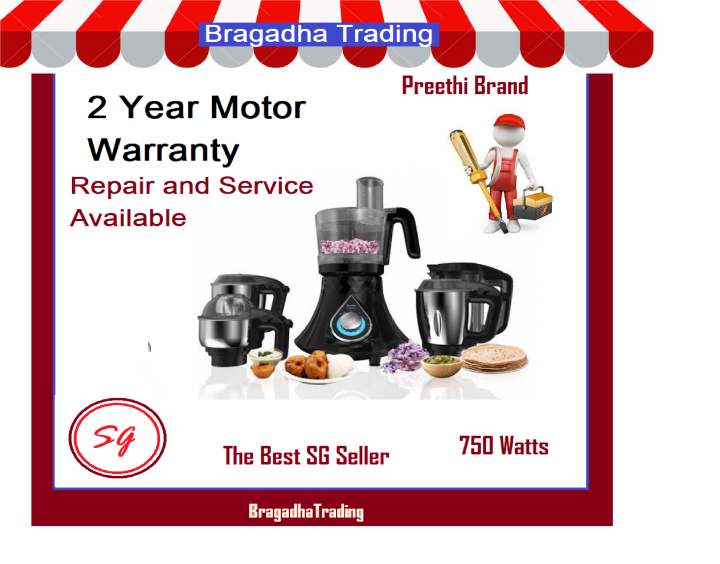 Preethi Cosmo Food Processor Mixer Grinder Atta Kneading Blender 5 Jars ...