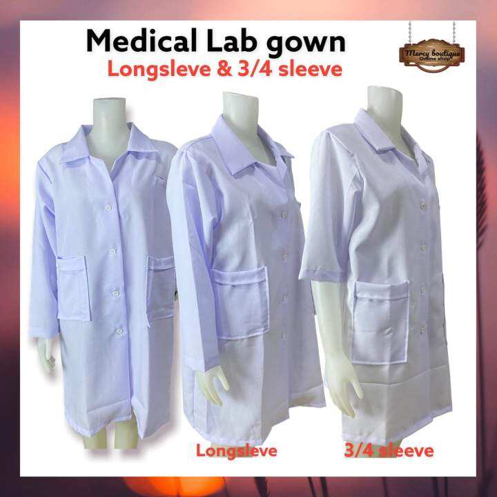 medical lab gown laboratory gown for unisex all white | Lazada PH