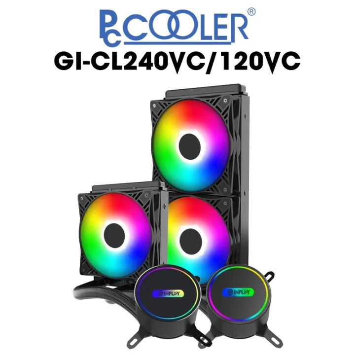 PCCOOLER AIO Liquid CPU Cooler RGB Lighting，Single/Dual SickleFlow ...