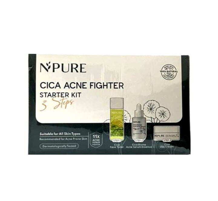 Npure Cica Acne Fighter Starter Kit 3 Steps | Lazada Indonesia