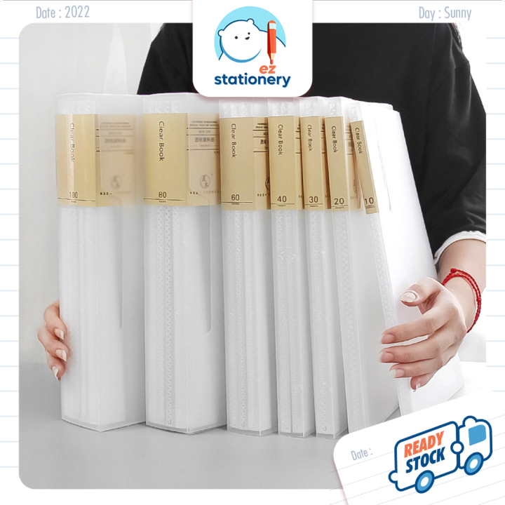 ezstationery Ready Stock A4 Transparent Pocket Clear Book Clear Holder ...