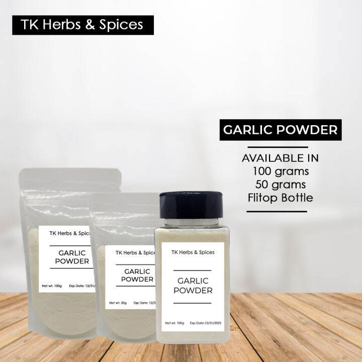 Premium Garlic Powder Available in 50g, 100g & Flip top Bottle | Lazada PH