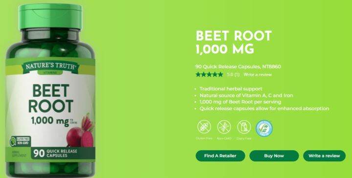 Nature's Truth Beet Root 1000mg 90 Capsule | Lazada PH