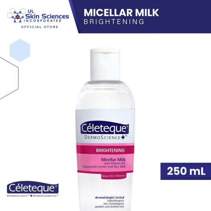 Céleteque DermoScience Brightening Micellar Milk 250mL | Lazada PH