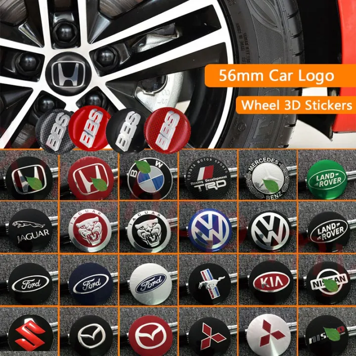 Auto parts 4PCS/1Set 56mm Car Wheel Center Hub Cap Emblem Badge Decal ...
