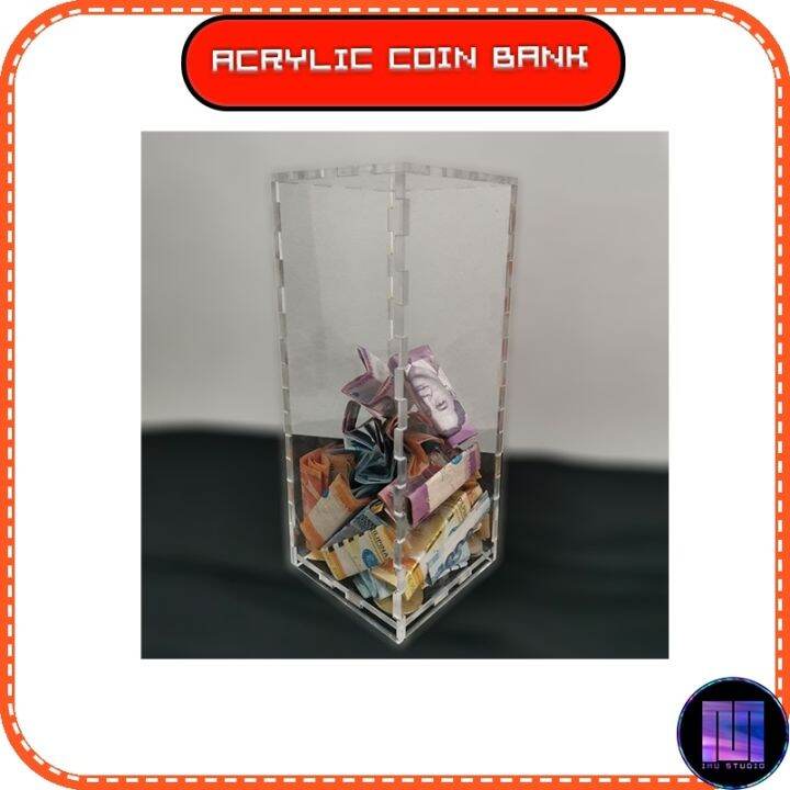 Acrylic Coin Bank Ipon Challenge Piggy Bank Acrylic Alkansya Assemble ...