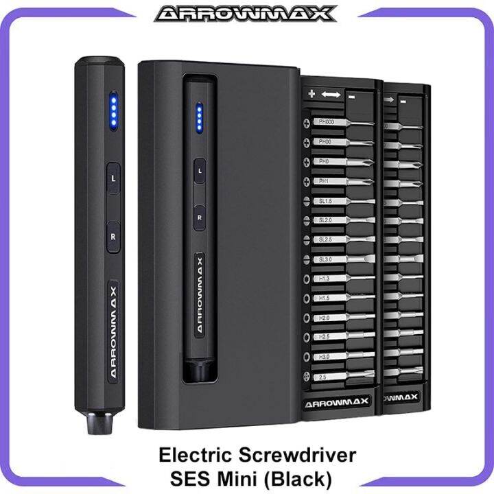 ARROWMAX Mini Electric Screwdriver Set 28 In 1 Magnetic Precision Bits ...
