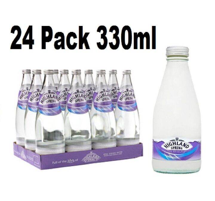 Highland Spring Still Spring Water (Glass) 330ml 24 Bottle ไฮแลนด์สปริงจากสก็อตแลนด์ ขวดแก้ว 330 ...