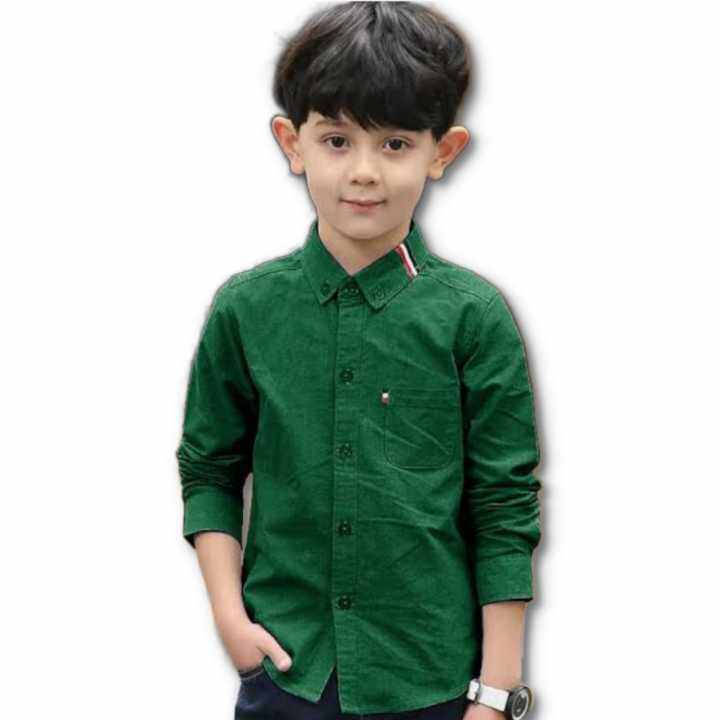 Pride Merch - Kemeja Anak laki laki Lengan Panjang Warna Hijau Botol ...