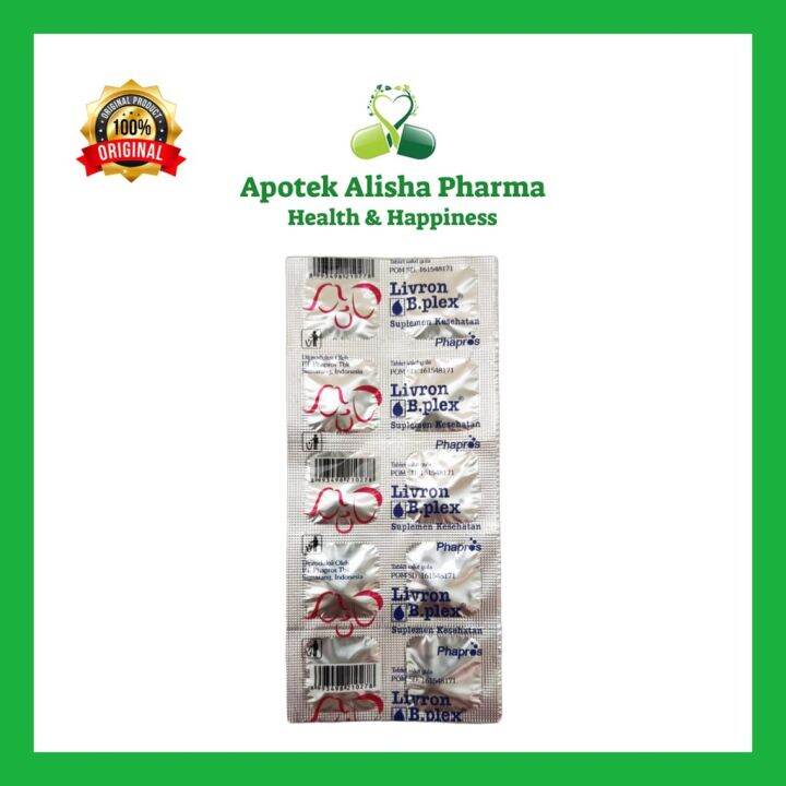 LIVRON B PLEX Strip 10 Tablet - Livron B Plex Tablet / Multivitamin ...