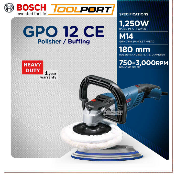Bosch GPO 12 CE Professional Heavy Duty Polisher / Buffing ( 1,250W ...