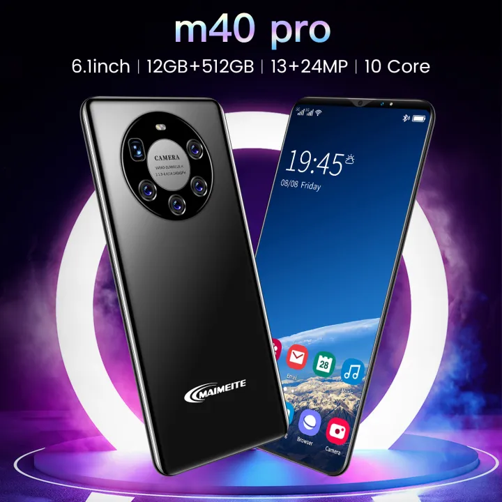 【พร้อม + จัดส่งฟรี】แรม12GB + รอม512GB สมาร์ทโฟน M40 PRO แอนดรอยด์10.0 6 ...