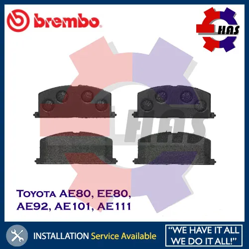 GENUINE BREMBO FRONT BRAKE PAD TOYOTA AE80, EE80, AE92, AE101, AE111 ...