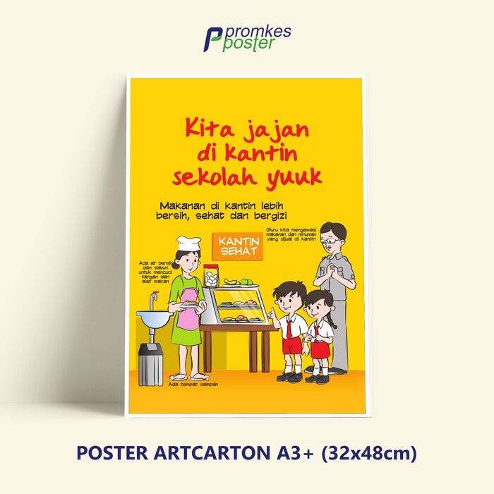 Poster Kesehatan PHBS di Sekolah Kantin Sehat | Lazada Indonesia