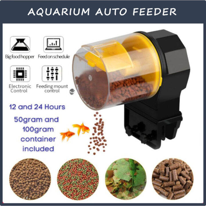 Aquarium Feeder Smart Feeder Automatic Fish Tank Feeder 12/24 Hours ...