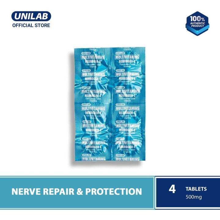 Unilab Neurogen E with Vitamin E and B Complex 4 Tablets - Relief from ...