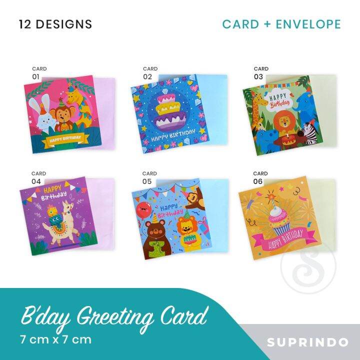 KARTU UCAPAN HBD + AMPLOP ( 7 X 7 cm) | Lazada Indonesia