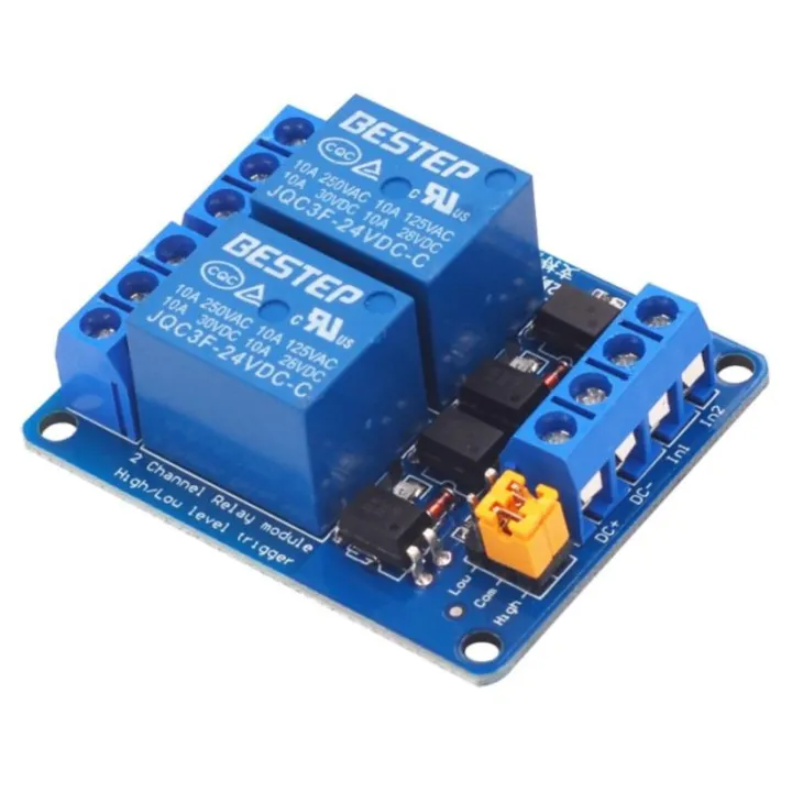 3.3V 5V 12V 24V 2 Channel Relay Module High and low Level Trigger Relay ...
