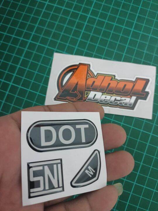 Sticker Helm DOT SNI UKURAN Timbul - M / L / XL | Lazada Indonesia