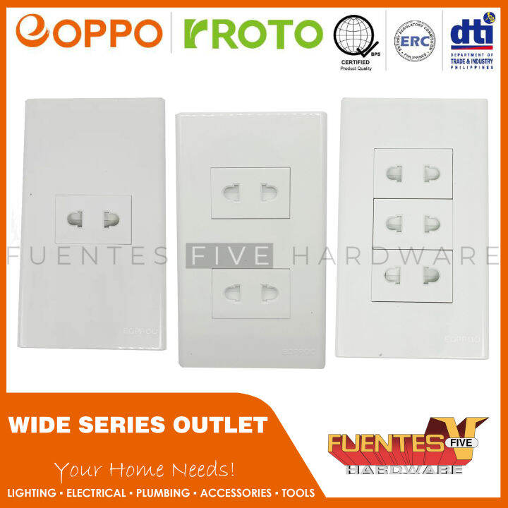 eOPPO WIDE SERIES 1gang, 2gang, 3gang Wall Outlet (EO-211,213,215 ...