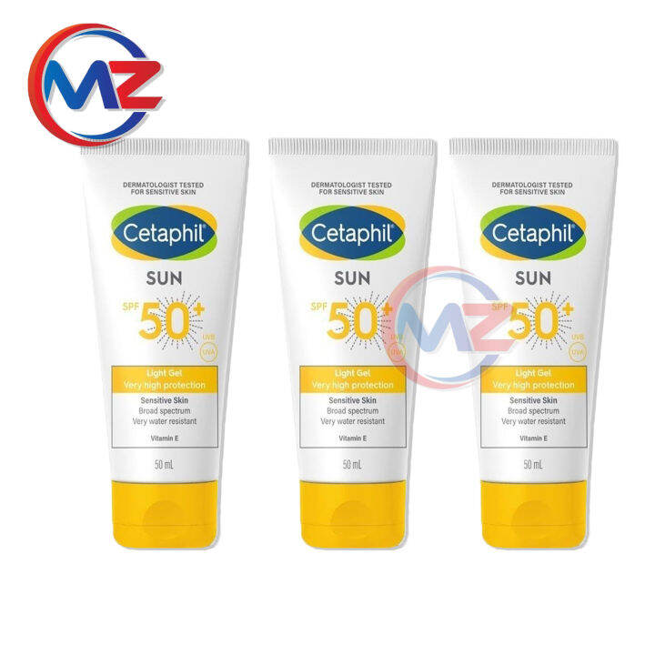 ( SET OF 3 ) Cetaphil Cetaphil Sun Spf 50- Light Gel 100ML Sunblock SPF ...