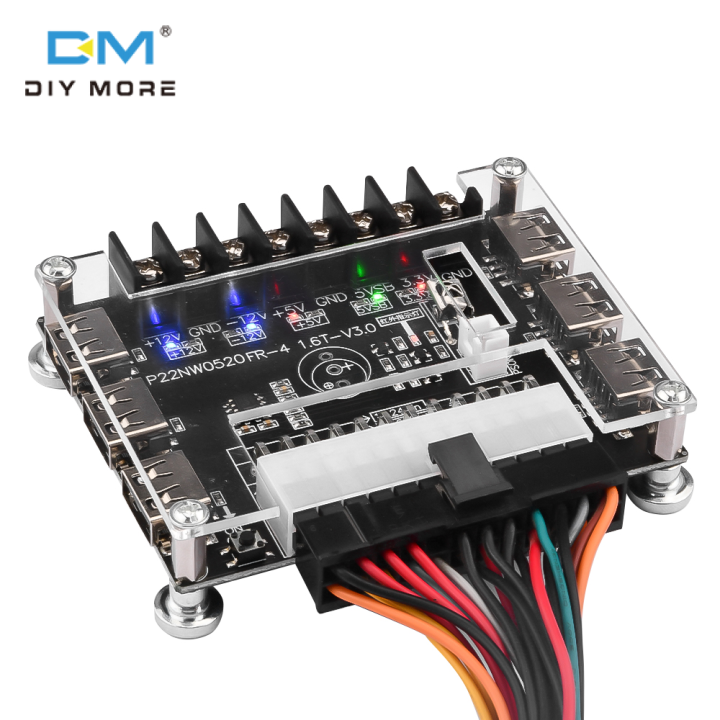 Diymore ตัวเชื่อมต่อพาวเวอร์ซัพพลาย SATA ATX อะแดปเตอร์แหล่งจ่ายไฟหลากหลายแผงพลังงานซิงโครนัส ...