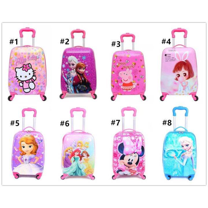 Girls Sofia Luggage Kids Travel Trolley Case Cute School Bags With ...