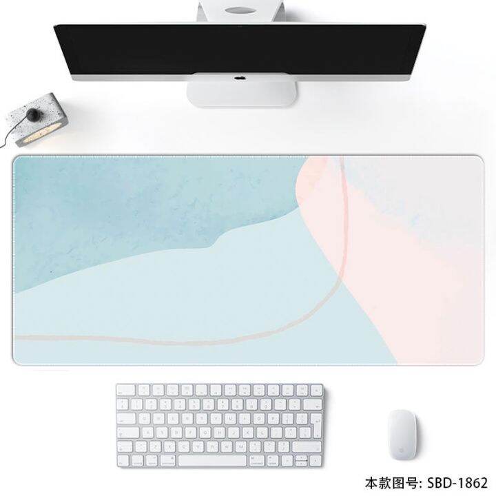 Painting Aesthetic Mouse Pad Cute Large Pink Kawaii Simple Ins Gaming ...