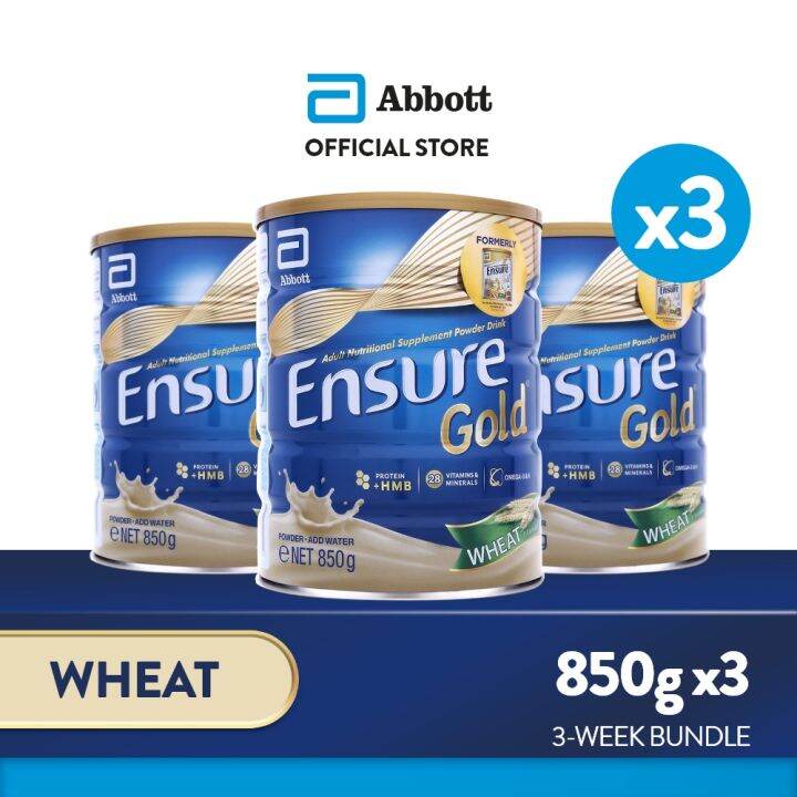 Ensure Gold HMB Wheat 850G For Nutrition Bundle of 3 | Lazada PH