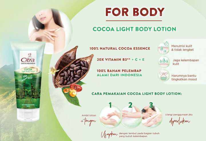 Citra Cocoa Light Body Lotion [180 mL] | Lazada Indonesia