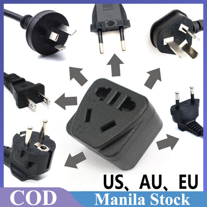 3-Pin US Plug AU EU to American High Power Plug Adapter US Travel ...