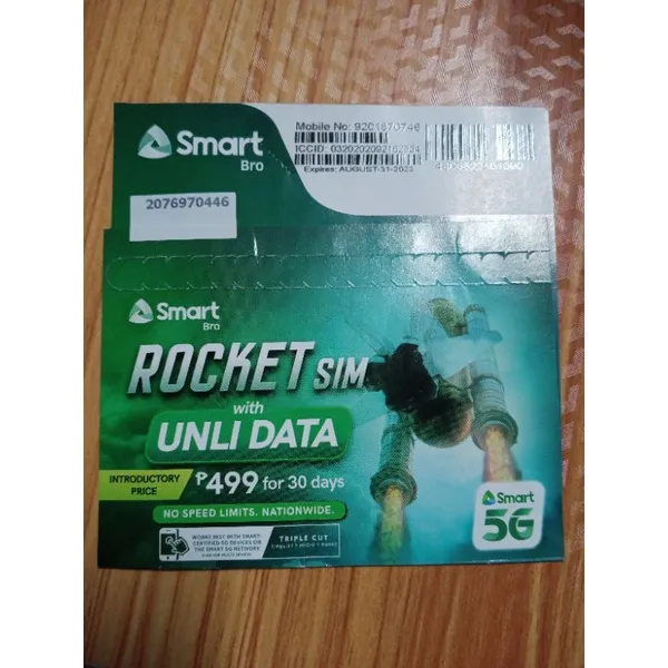 Smart Bro Rocket Sim OLD VARIANT 499 (SMART 5G) | Lazada PH