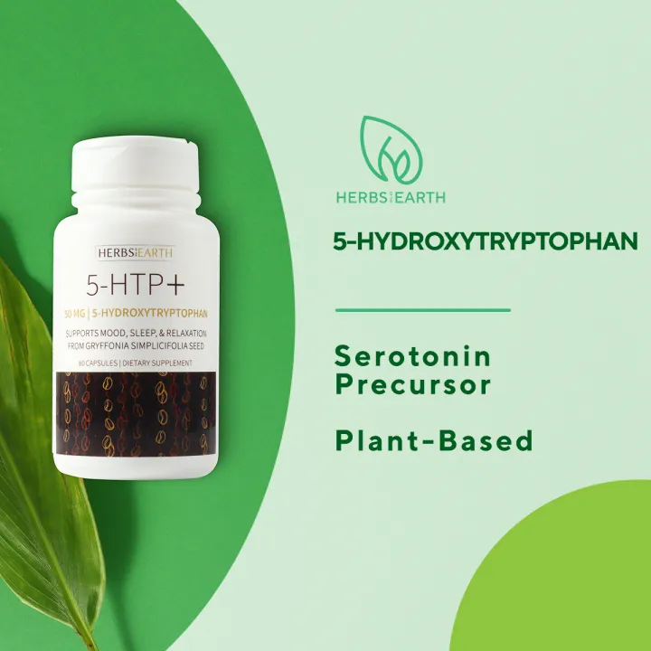 5HTP Sleep Aid that's Plant Derived for Rejuvenation, NON-GMO and Gluten Free Vegan 5 ...