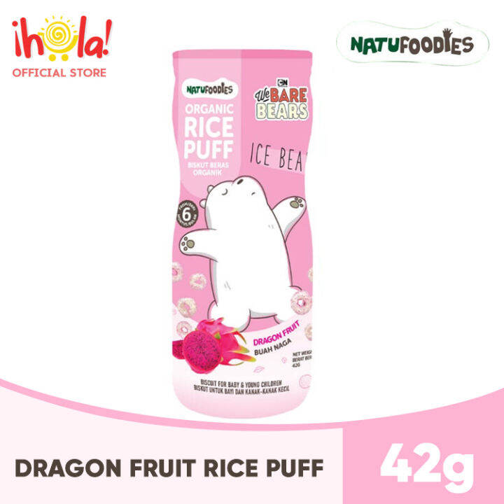 Hola Store NATUFOODIES Rice Puff Dragon Fruit 42g (Halal Certified ...