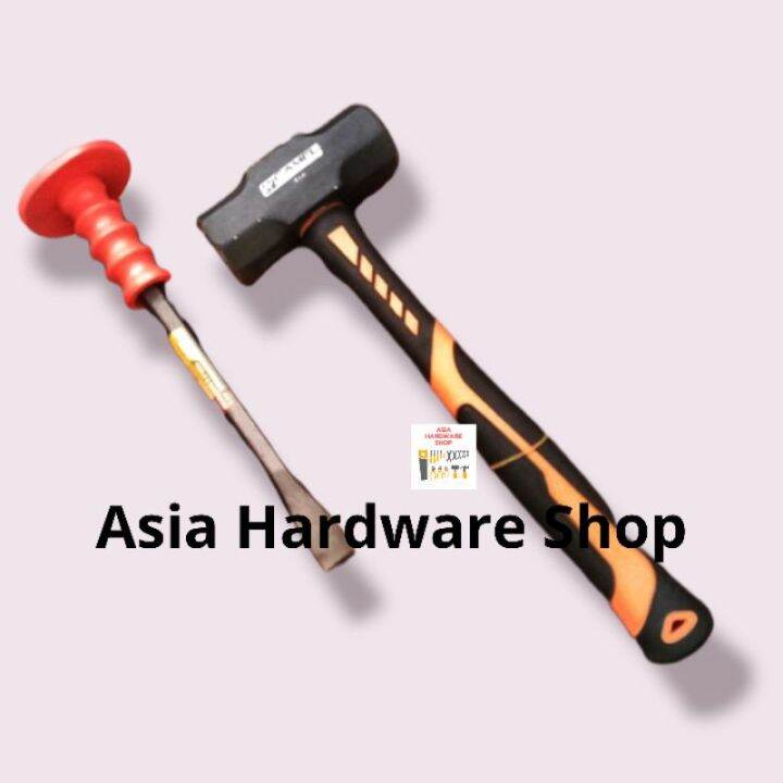 Paket Palu Batu Bodem Beton Tembok 4 LB CAMEL Gagang Fiber + Pahat ...