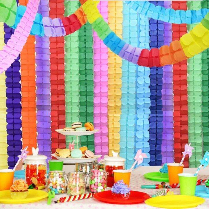 ☑ 3m Four-Leaf Clover Paper Curtain Garland Party Ribbon Paper Towel ...
