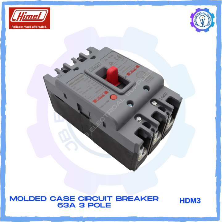 Himel Molded Case Circuit Breaker (MCCB) 63A 3 Pole 415V | Lazada PH