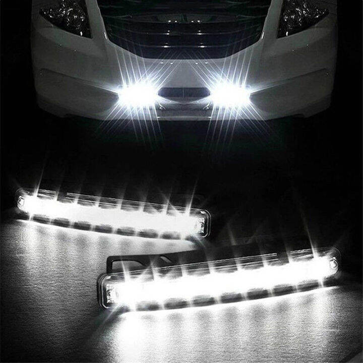 【YIDEA HONGKONG】2PCS 12V 6 LED Daytime Running Light DRL Car Fog Day ...