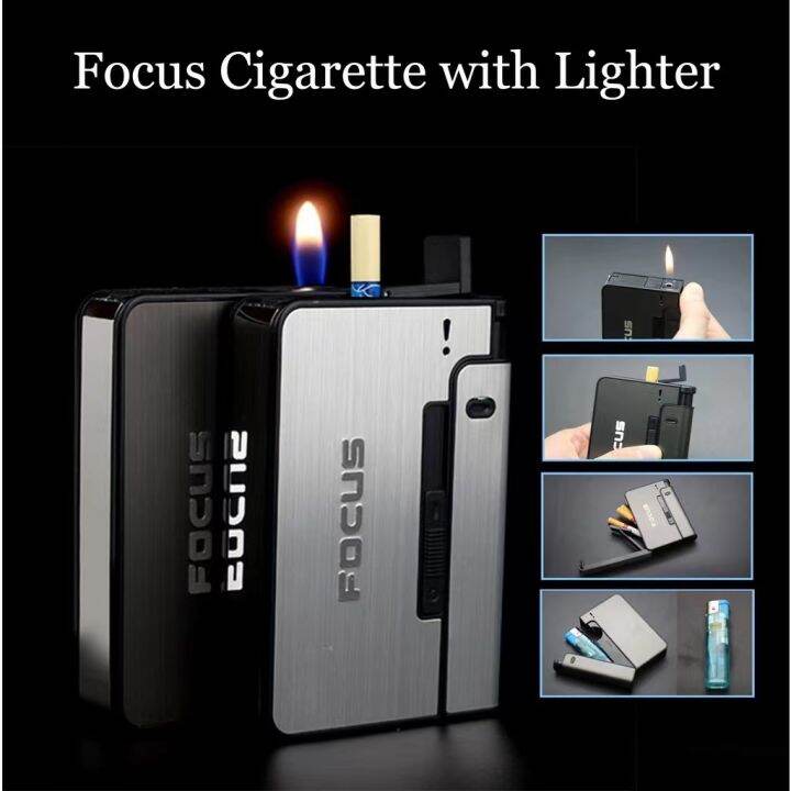 FOCUS Cigarette Case Portable Metal Case Creative Automatic Holder Box ...