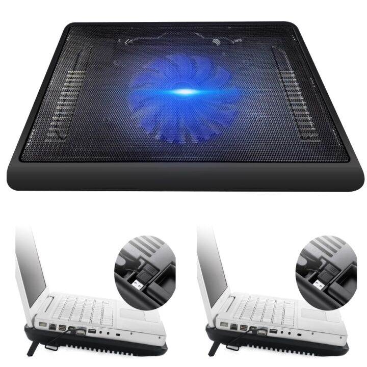 N19 Notebook Cooler 14 Inch LED Light Fan Usb Mini Laptop Cooler Blu ...