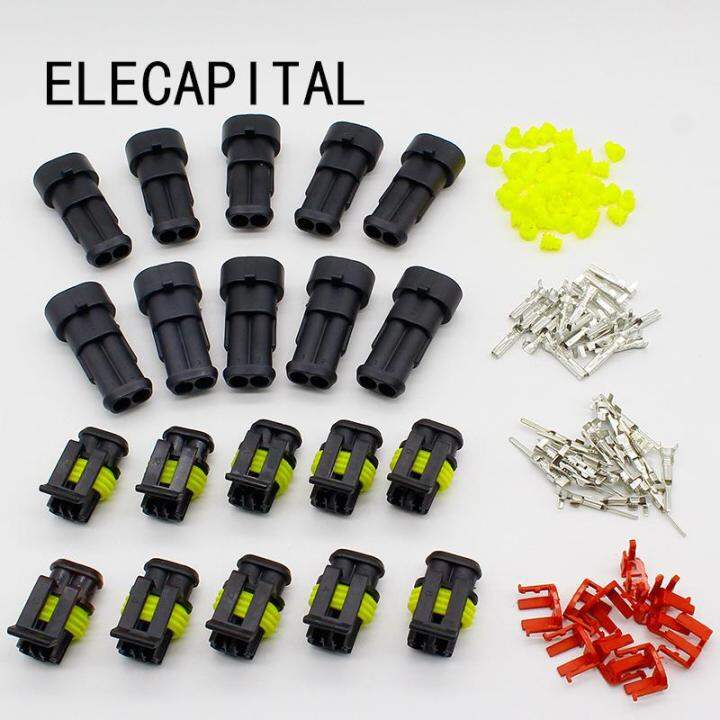 Promotion! 10 Kit 2 Pin Way Waterproof Electrical Wire Connector Plug ...