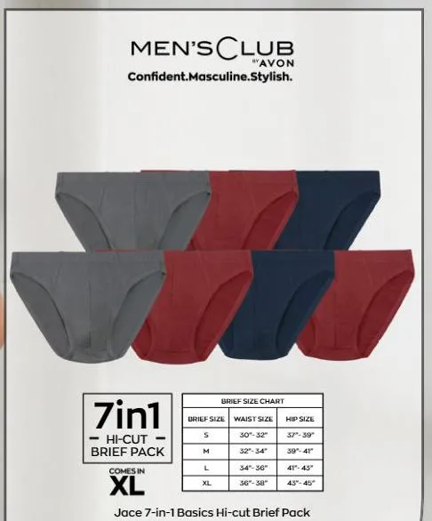 Avon JACE 7-in-1 Hi-Cut Brief Pack | Lazada PH